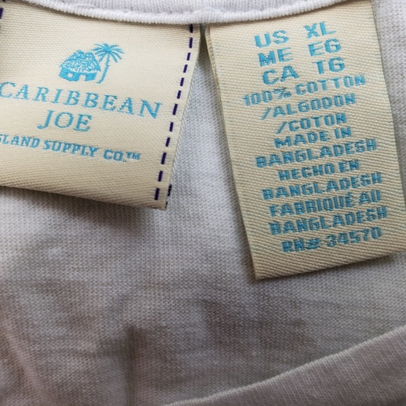 Caribbean Joe | Shirts | Caribbean Joe Womens Tshirt 34 Sleeve Size Xl ...